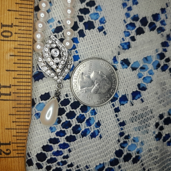 Marvella | Jewelry | Nwt Vintage Marvella Faux Pearl Rhinestone Silver ...